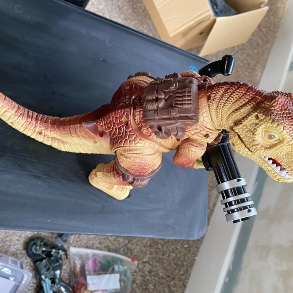 Toys | 13 Machine Gun Shooting Trex Dinosaur Figure Electronic Walking ...